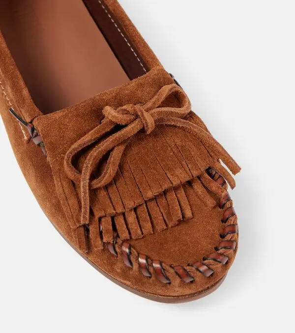 Paris Texas Indiana Suede Loafers - Red