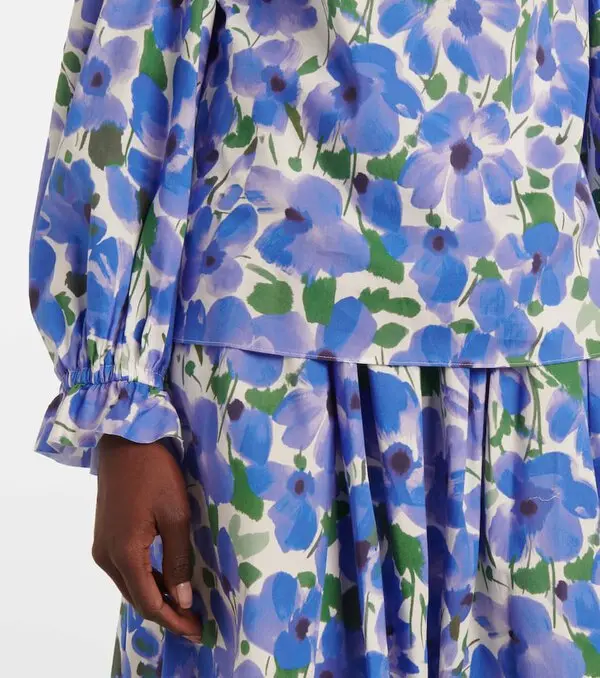 Carolina Herrera Floral Print Off-shoulder Top