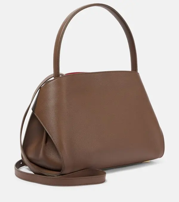 FERRAGAMO Hug Medium Leather Shoulder Bag - Red