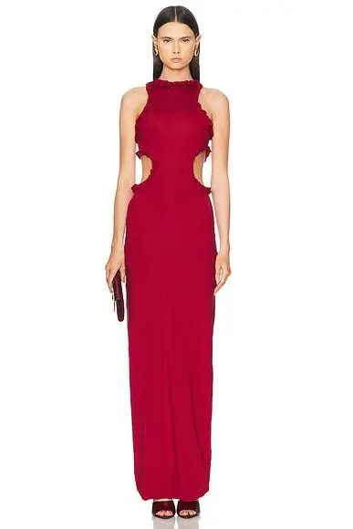 MAYGEL CORONEL Anassa Dress - Carmesi