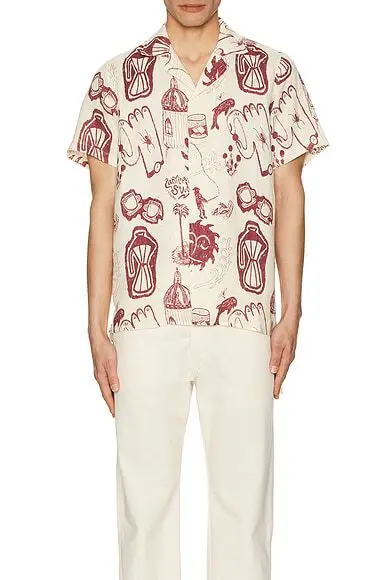 Oas Cantina Cuba Linen Shirt - White