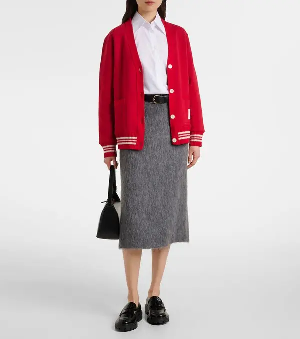 Thom Browne 4-bar Cotton Cardigan