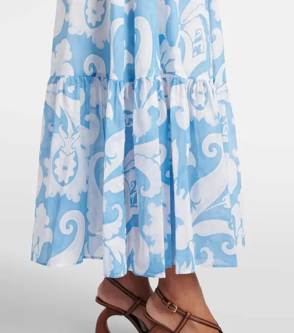 Etro Paisley Cotton Maxi Skirt