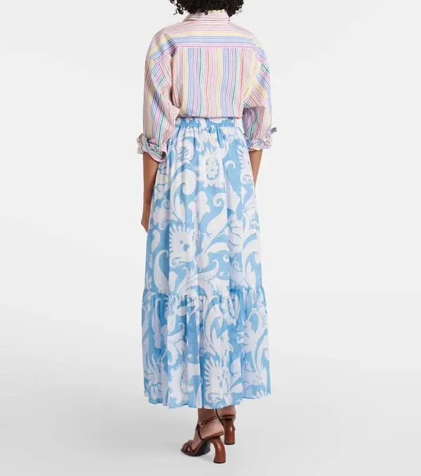 Etro Paisley Cotton Maxi Skirt