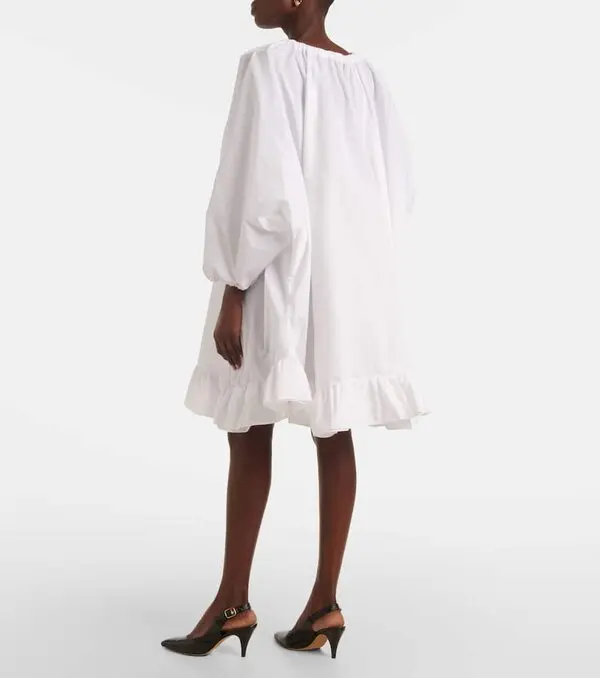 PATOU Ruffled Minidress - White