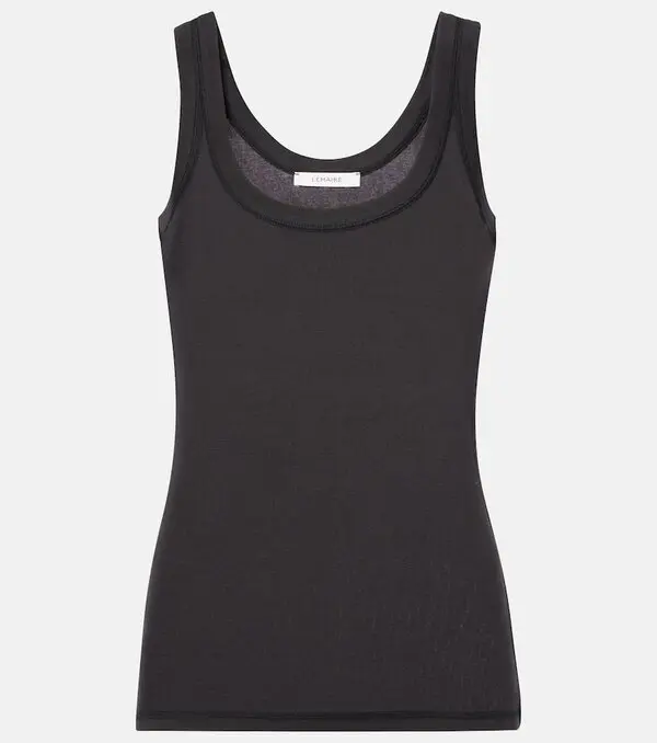 LEMAIRE Cotton Jersey Tank Top - Black