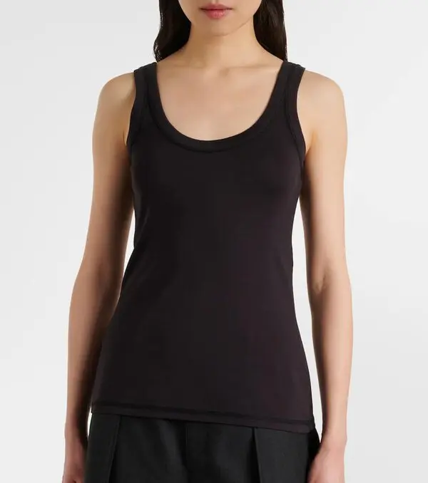 LEMAIRE Cotton Jersey Tank Top - Black