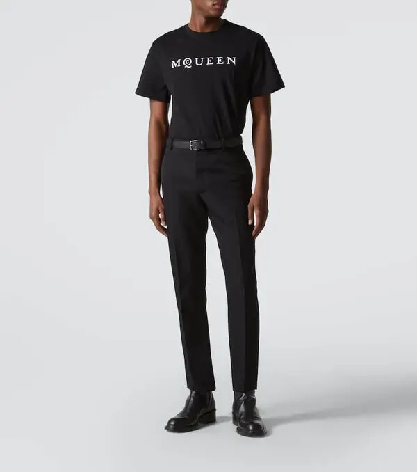 Alexander McQueen Logo Cotton Jersey T-shirt