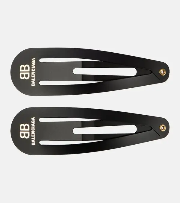 Balenciaga Holli Xxl Bb Hair Clips Set - Black