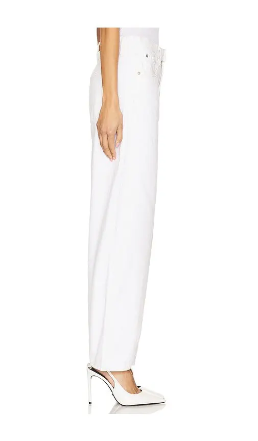 FRAME Low Slung Barrel Jeans - White