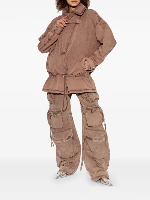 Attico Drawstring Bomber Jacket - Brown