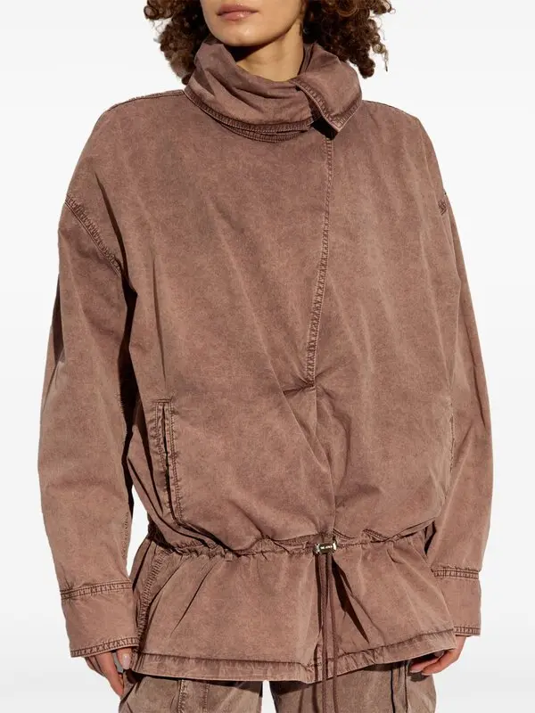 Attico Drawstring Bomber Jacket - Brown