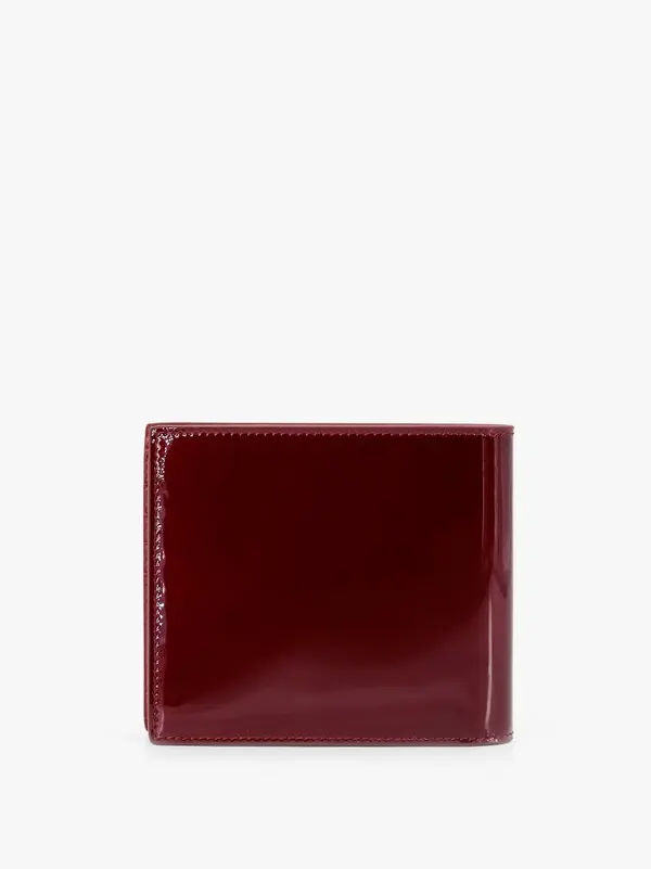 Saint Laurent Patent Leather Wallet With Engraved Logo On The Front