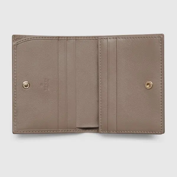 Gucci Gg Marmont Small Wallet Leather - Neutral