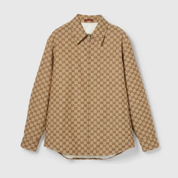 Gucci Gg Canvas Overshirt - Brown