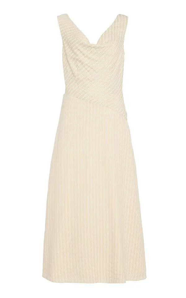 Anna Quan Evelyn Striped Midi Dress