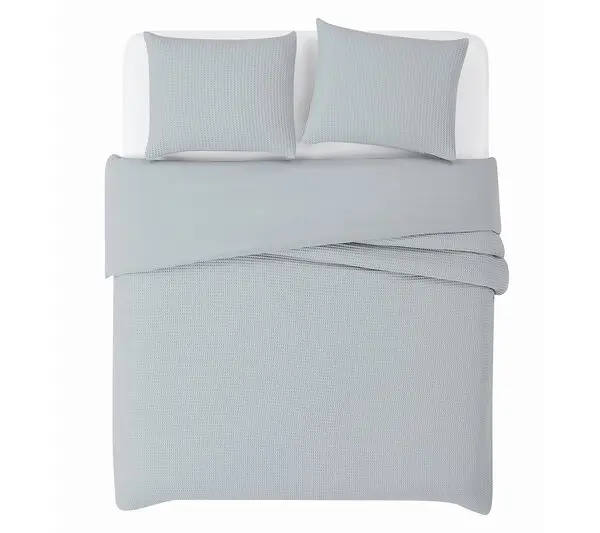 CANNON HERITAGE Cotton Waffle 3-piece King Comf Orter Set
