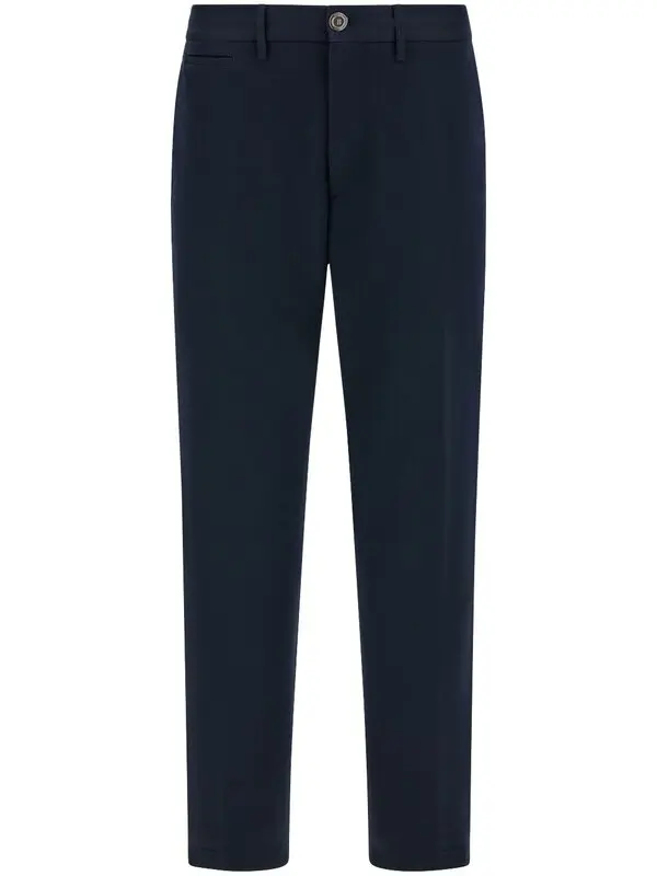 Boggi Milano Stretch Cotton Trousers - Blue