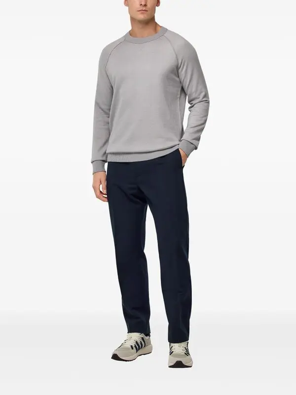 Boggi Milano Stretch Cotton Trousers - Blue