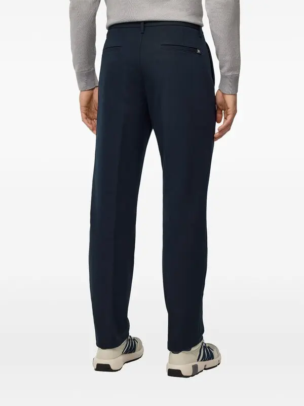 Boggi Milano Stretch Cotton Trousers - Blue