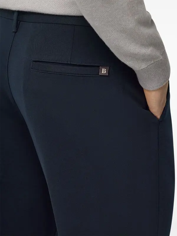 Boggi Milano Stretch Cotton Trousers - Blue