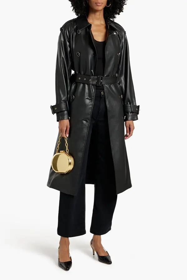 Veronica Beard Connely Dickey Trench Coat In Black 45% Off