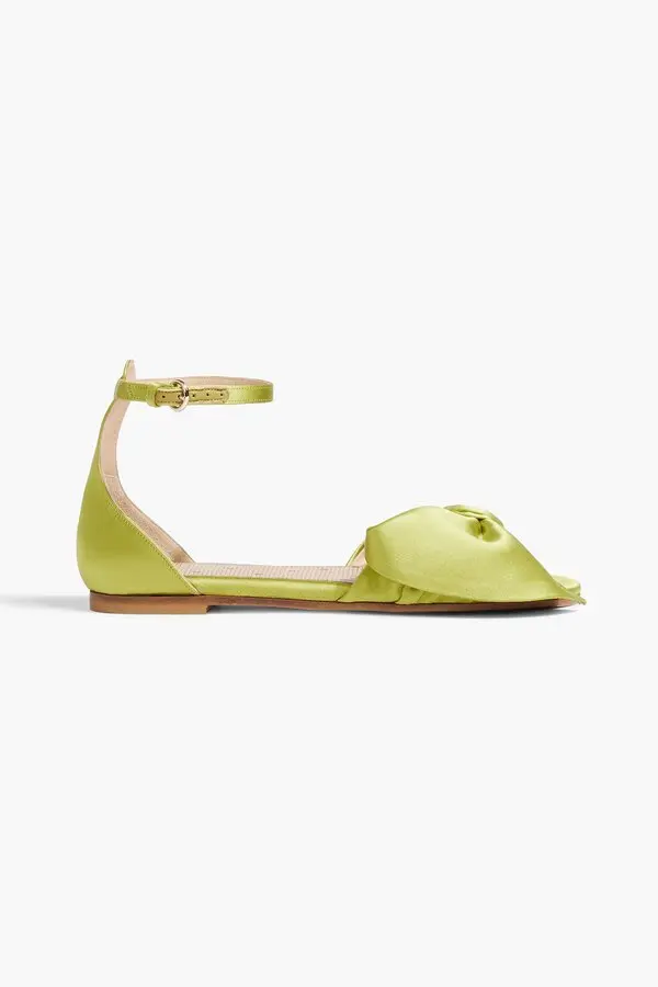 Red Valentino Bow-detailed Satin Sandals
