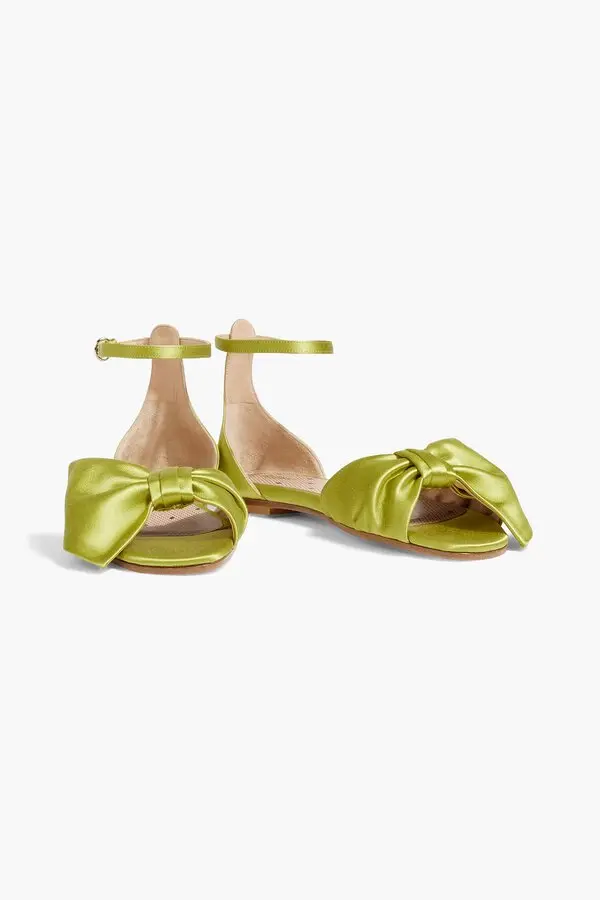 Red Valentino Bow-detailed Satin Sandals
