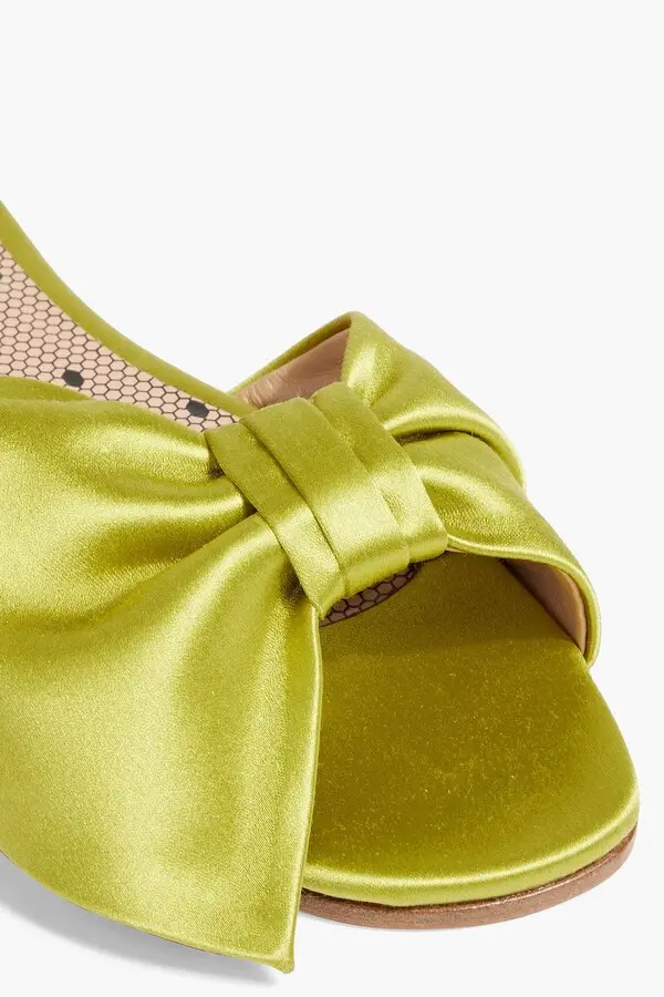 Red Valentino Bow-detailed Satin Sandals