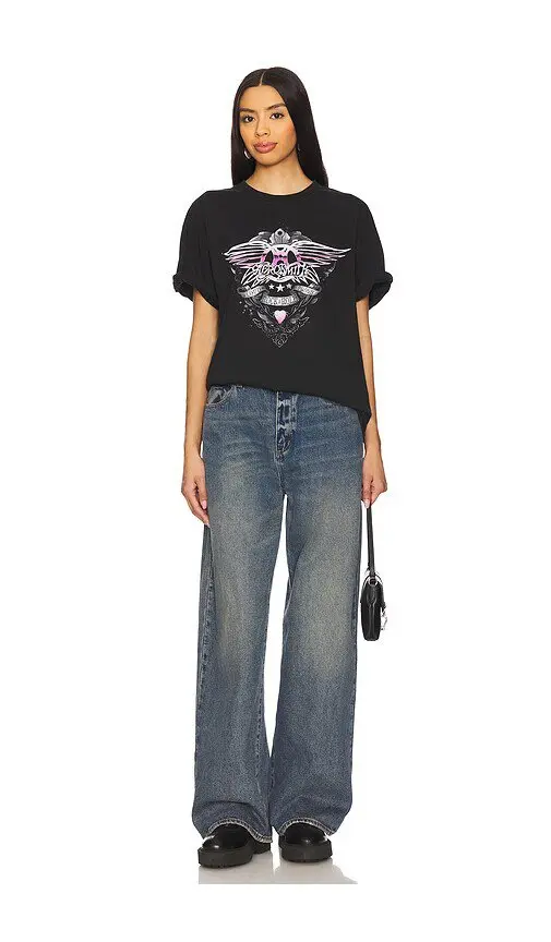 PHILCOS Aerosmith Pink Chrome Boxy Tee