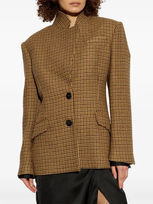 Attico Houndstooth Blazer - Brown