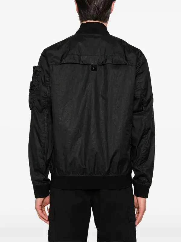 Stone Island Logo-patch Bomber Jacket - Black
