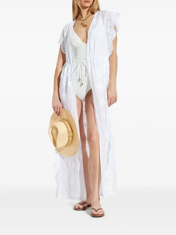 melissa odabash beach dress Emerald Beaded Peplum Gown