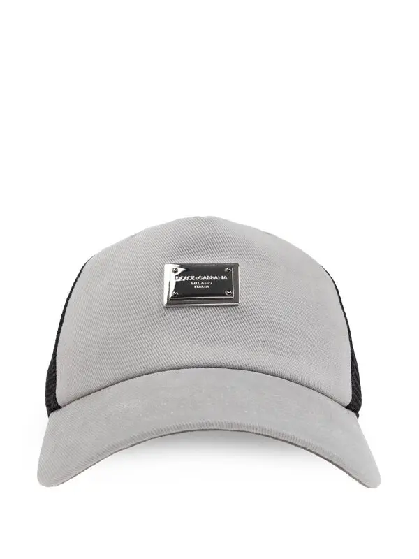 Dolce & Gabbana Baseball Cap With Plaque - Grey