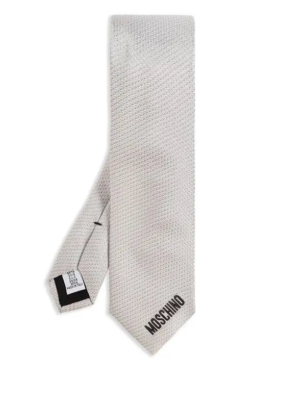 Moschino Silk Neck Tie - Grey