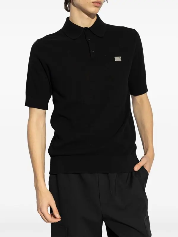 Dolce & Gabbana Cotton Polo Shirt - Black