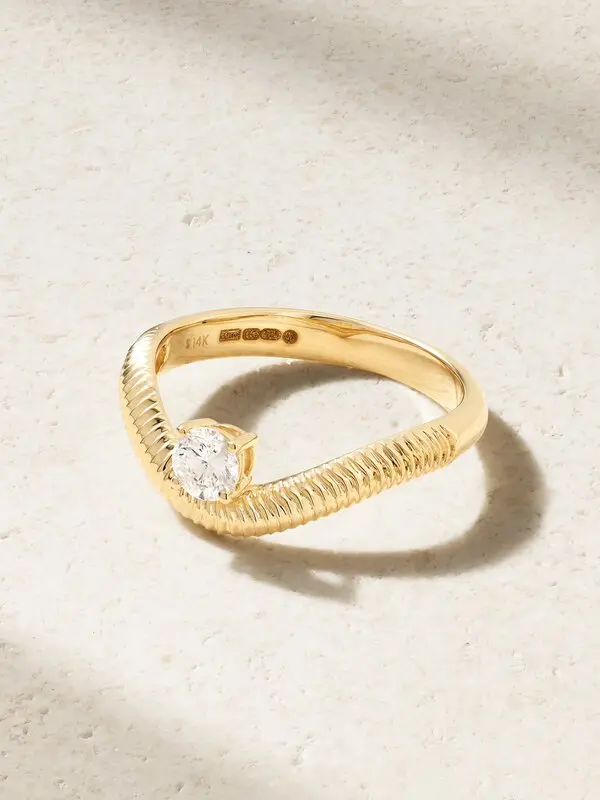 STONE AND STRAND Tina 14-karat Diamond Ring - Gold