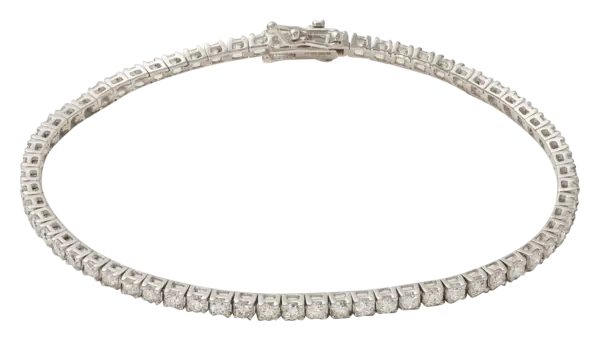 ROXANNE FIRST 14-karat White Gold Diamond Tennis Bracelet - Silver