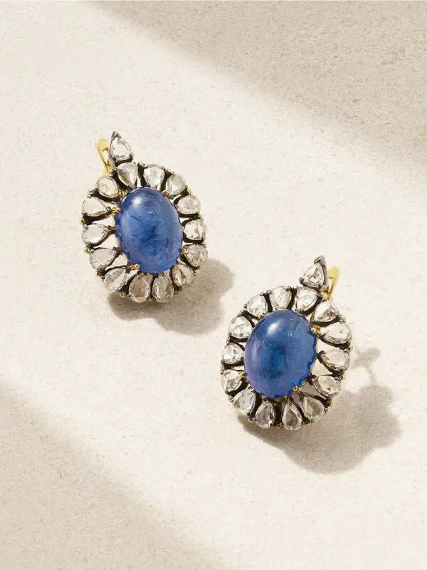 AMRAPALI LONDON Rajasthan Tanzanite And Diamond Earrings - Gold