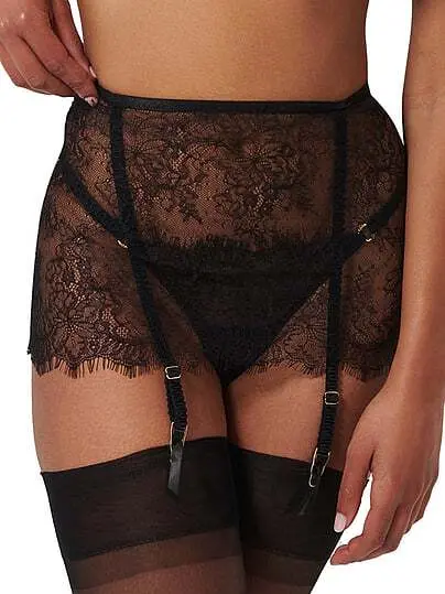 Victoria's Secret Bluebella Camelia Skirt Suspender - Black