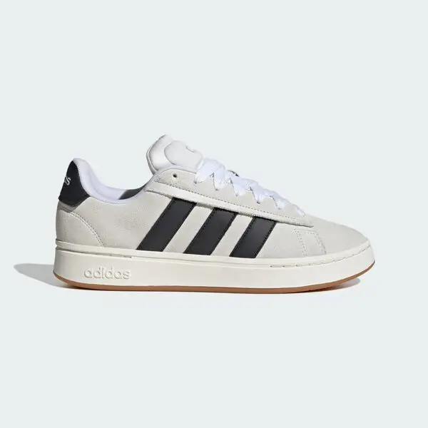 Adidas Grand Court Alpha Shoes In Crystal White Core Black