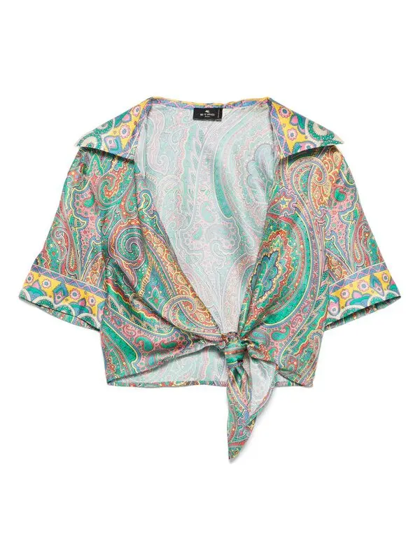 Etro Paisley-print Beach Cover Up - Green
