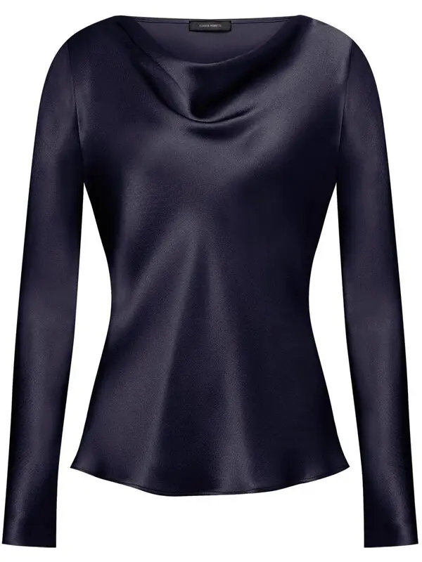 Alberta Ferretti Satin-finish Top - Blue