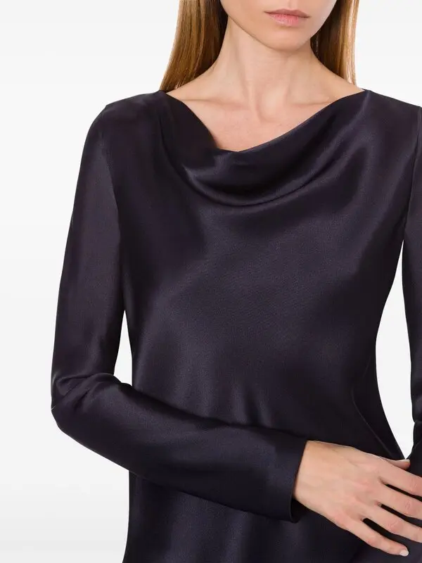 Alberta Ferretti Satin-finish Top - Blue