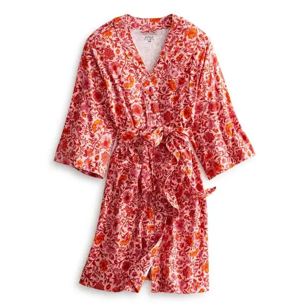 VERA BRADLEY Knit Robe In Flourishing Garden Light - Pink/red
