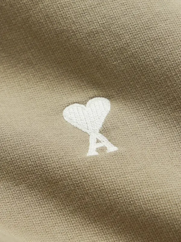 AMI Paris De Coeur Logo-embroidered Organic Cotton-jersey Sweatshirt