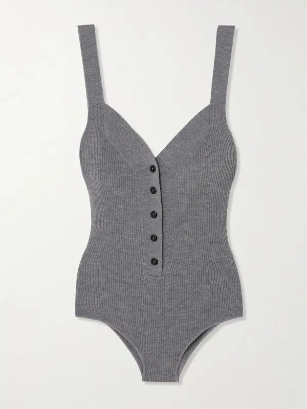Maria Mcmanus Ribbed Merino Wool Bodysuit