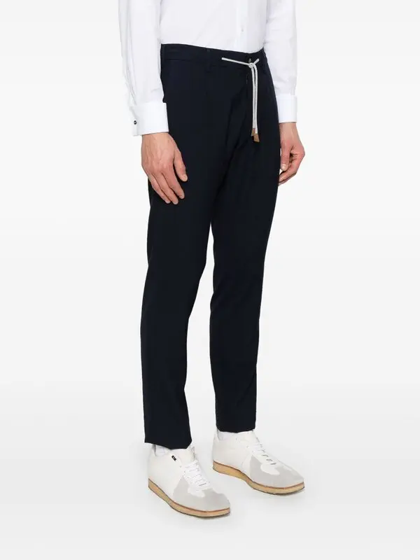 Eleventy Pleat-detail Trousers - Blue