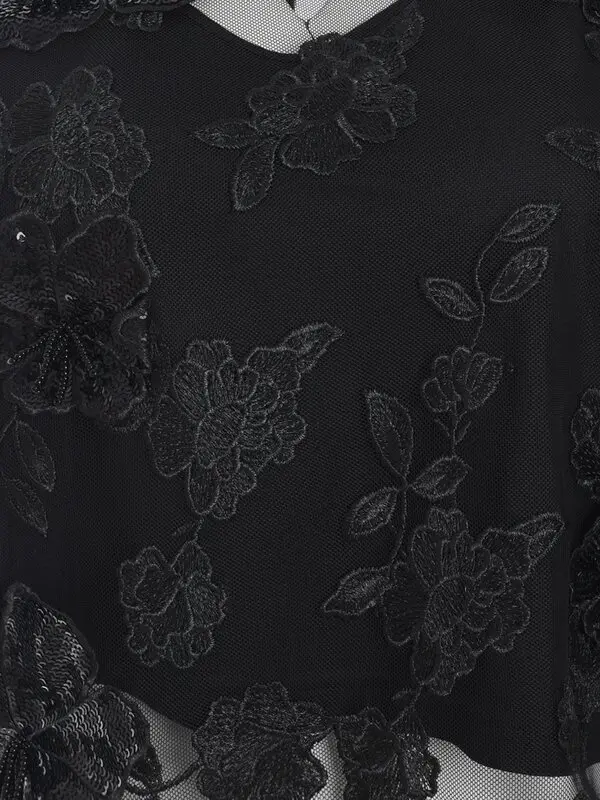 ROTATE BY BIRGER CHRISTENSEN Mesh Floral Top