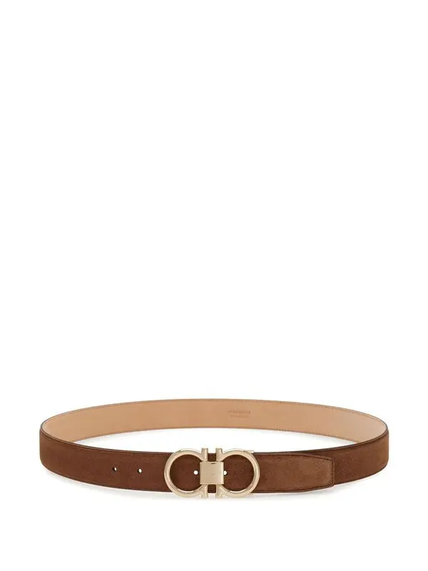 FERRAGAMO Gancini Belt - Brown